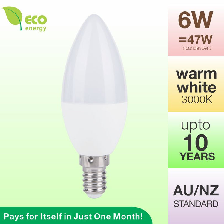 E14 LED Bulbs NZ – Small Base, Bright Light – Green LED