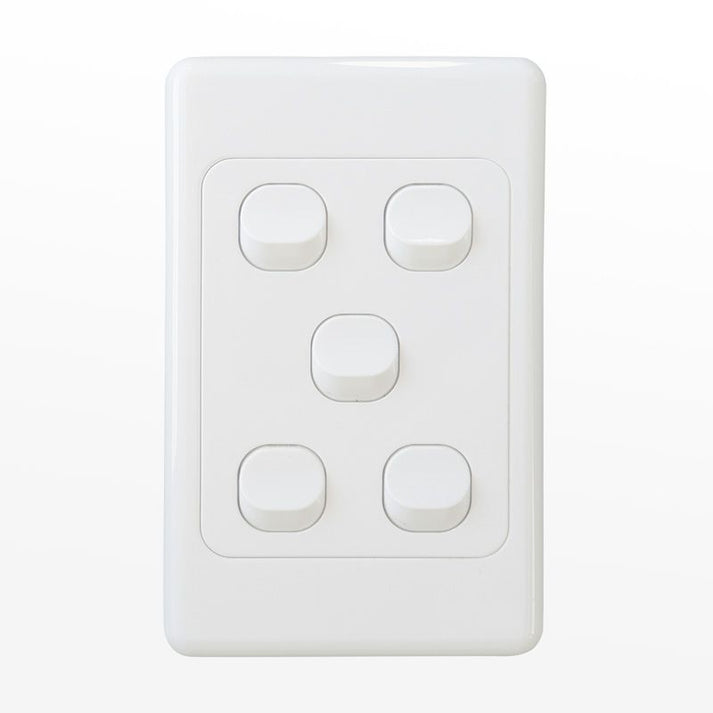 5 Gang Switch Special Price – Green LED